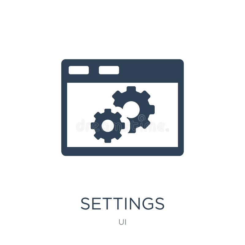 Settings Icon in Trendy Design Style. Settings Icon Isolated on White ...