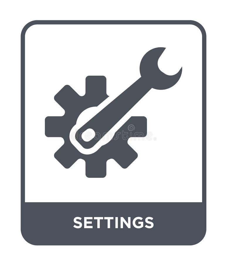 Settings Icon in Trendy Design Style. Settings Icon Isolated on White ...