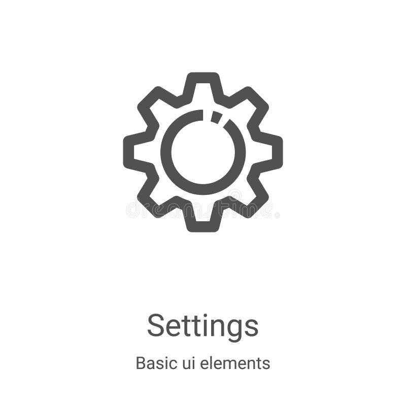Settings Icon Vector From Basic Ui Elements Collection Thin Line Settings Outline Icon Vector 4998