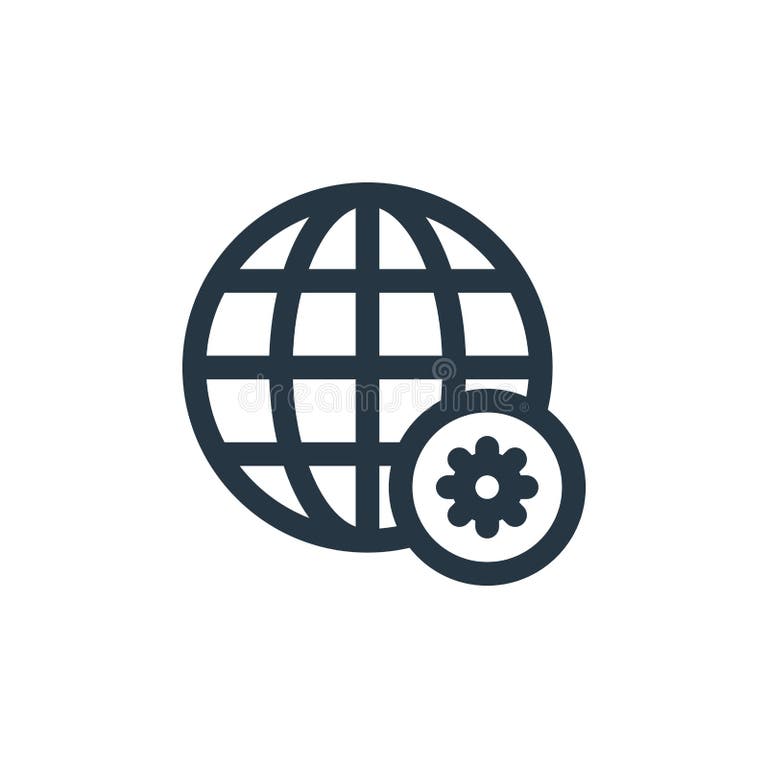 Settings Icon Vector from Customer Service Concept. Thin Line ...