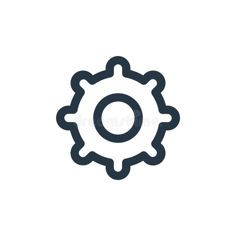 Settings Icon Vector from Ecommerce User Interface Concept. Thin Line ...