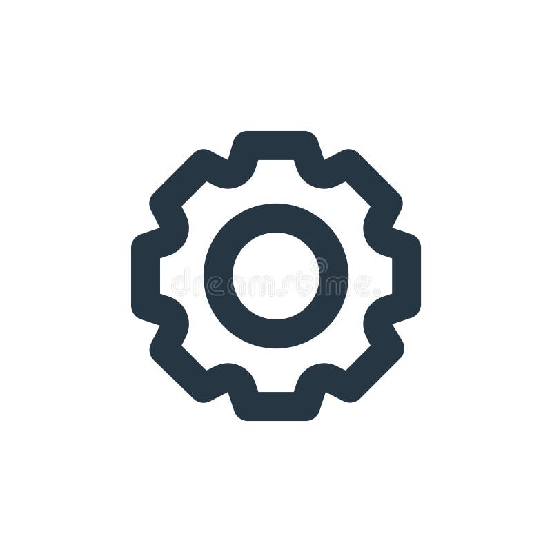 Settings Icon Vector from Essentials Ui Concept. Thin Line Illustration ...