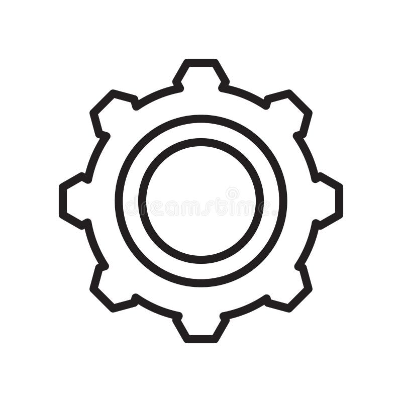 Settings Icon Vector Sign and Symbol Isolated on White Background ...