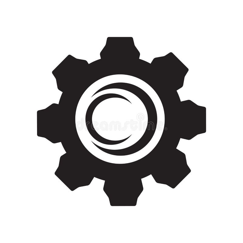 Settings Icon Vector Sign and Symbol Isolated on White Background, Settings Logo Concept Stock ...