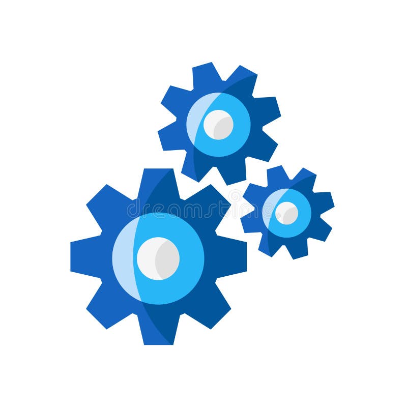 Settings Icon Vector Sign and Symbol Isolated on White Background Stock ...