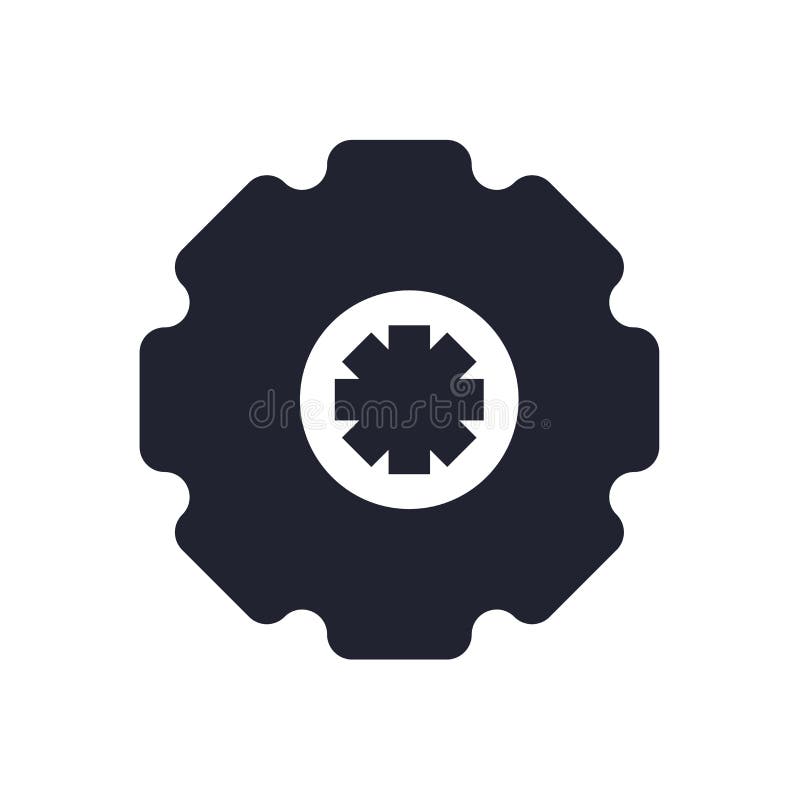 Settings Icon Vector Sign and Symbol Isolated on White Background ...