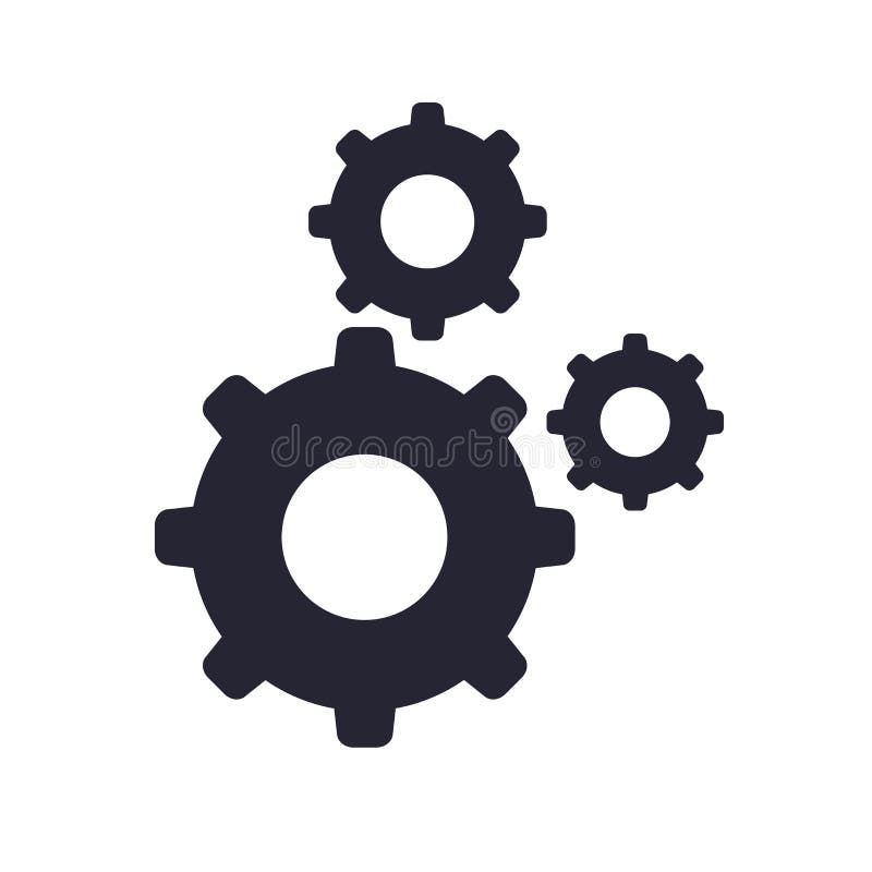 Settings Icon Vector Sign and Symbol Isolated on White Background ...
