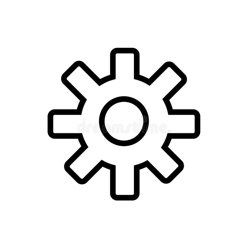 Settings Icon Vector Sign and Symbol Isolated on White Background, Settings Logo Concept Stock ...