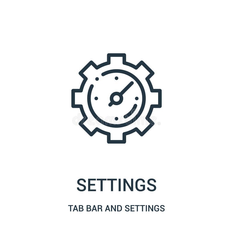 Settings Icon Vector from Tab Bar and Settings Collection. Thin Line ...