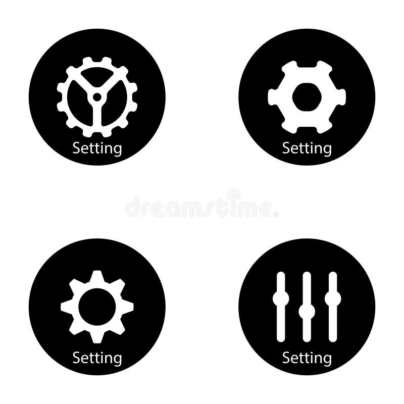 Settings icon vector stock vector. Illustration of machinery - 289227099
