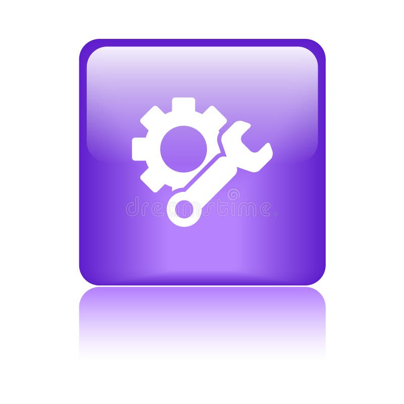 Settings Icon Web Button Pink Stock Illustration - Illustration of ...