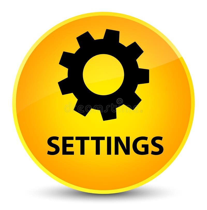 Settings Elegant Yellow Round Button Stock Illustrations – 16 Settings ...