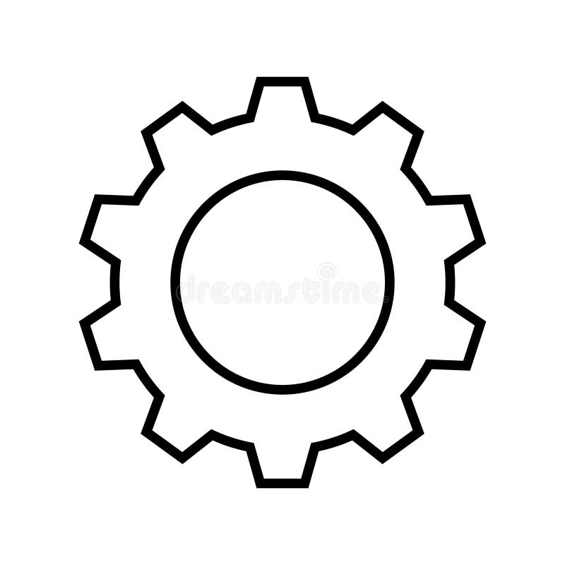 Settings Isolated Flat Vector Icon. Gear Symbol Stock Vector ...