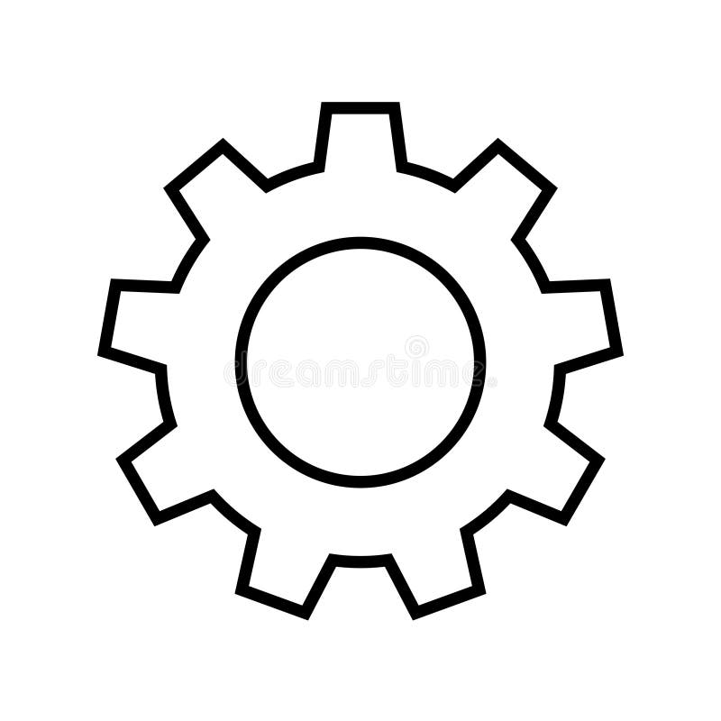Settings Isolated Flat Vector Icon. Gear Symbol. Vector Gear Tool or ...
