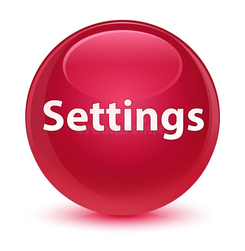 Settings Glassy Pink Round Button Stock Illustrations – 23 Settings ...