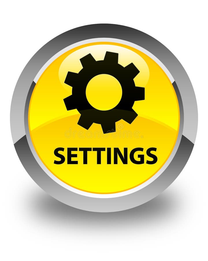 Settings Yellow Round Button Stock Illustrations – 296 Settings Yellow ...