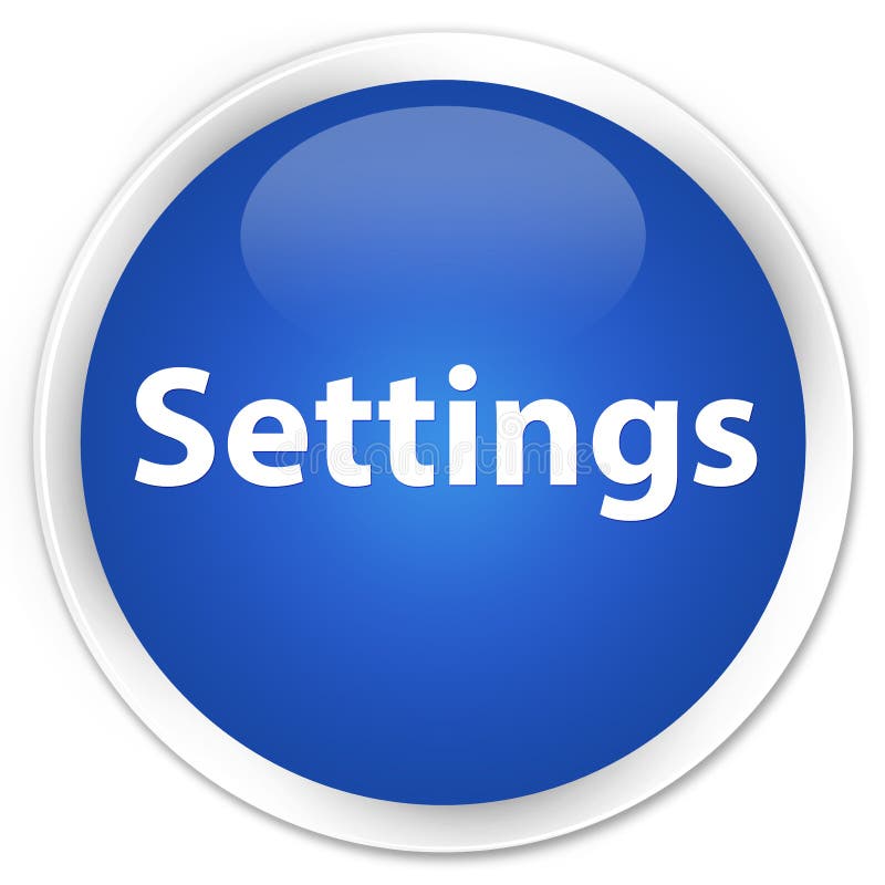Settings Premium Blue Round Button Stock Illustrations – 36 Settings ...