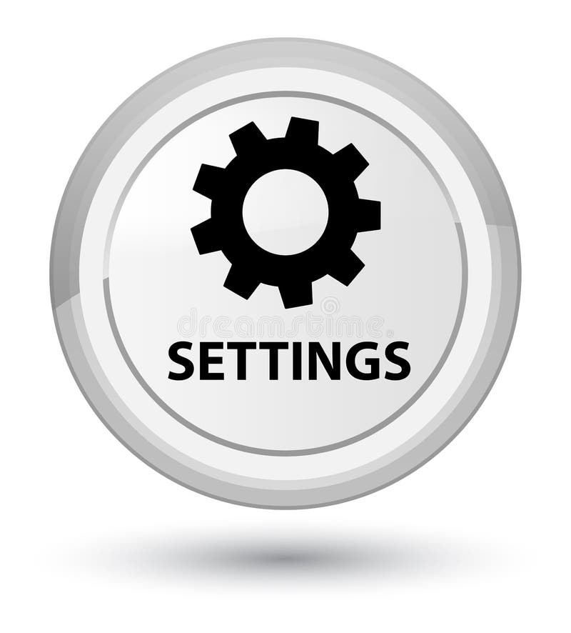 Settings Prime White Round Button Stock Illustrations – 15 Settings ...
