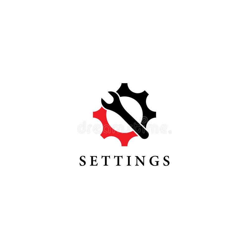 Settings logo template stock illustration. Illustration of vector ...