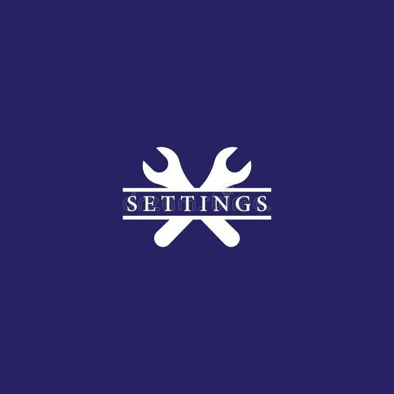 Settings logo template stock illustration. Illustration of technology ...