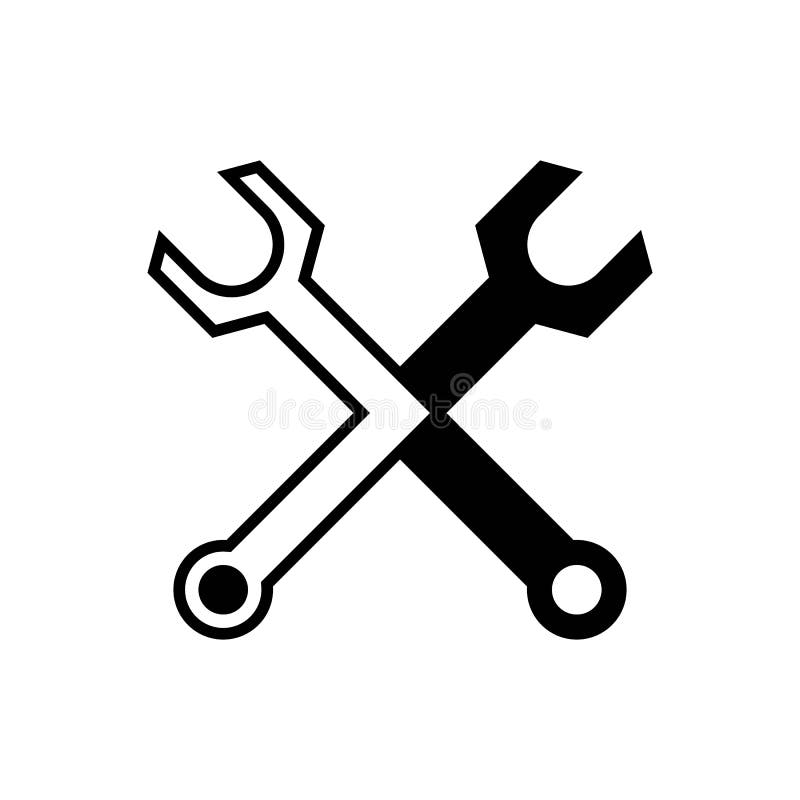 Settings logo template stock vector. Illustration of instruments ...