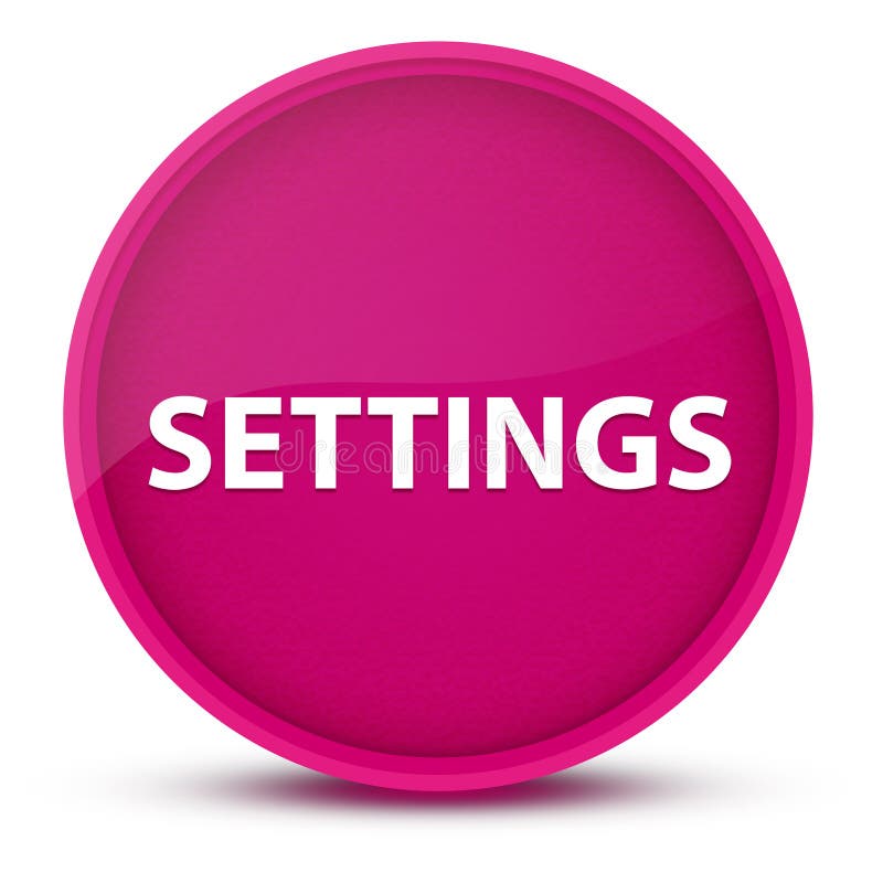 Settings Luxurious Glossy Pink Round Button Abstract Stock Illustration ...