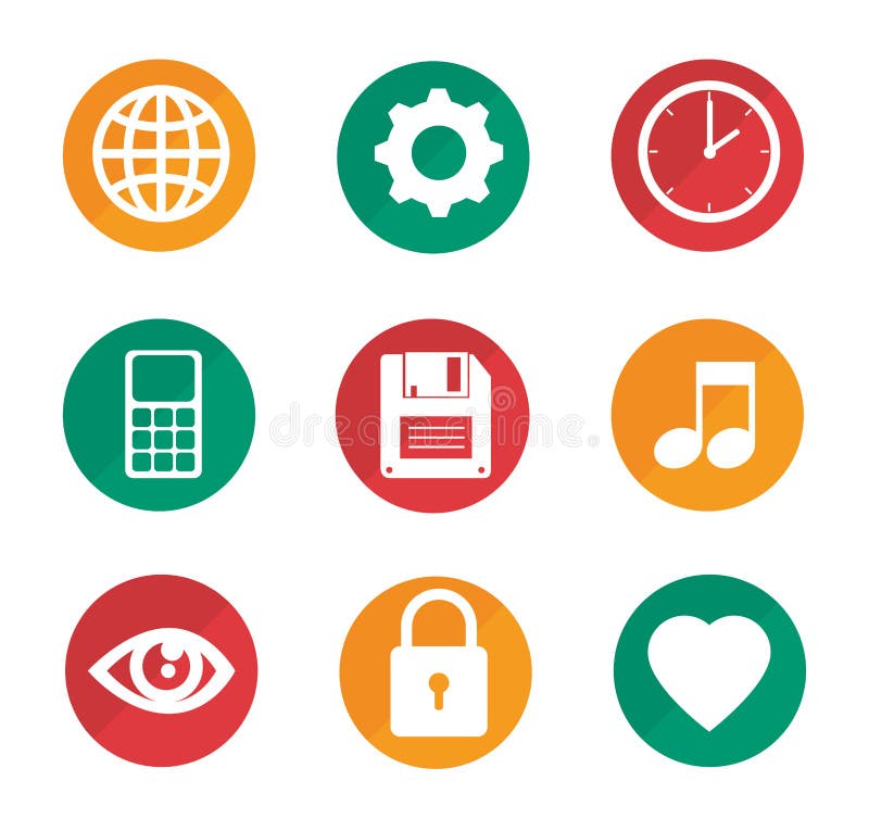 Settings menu set icons stock illustration. Illustration of site - 83297703