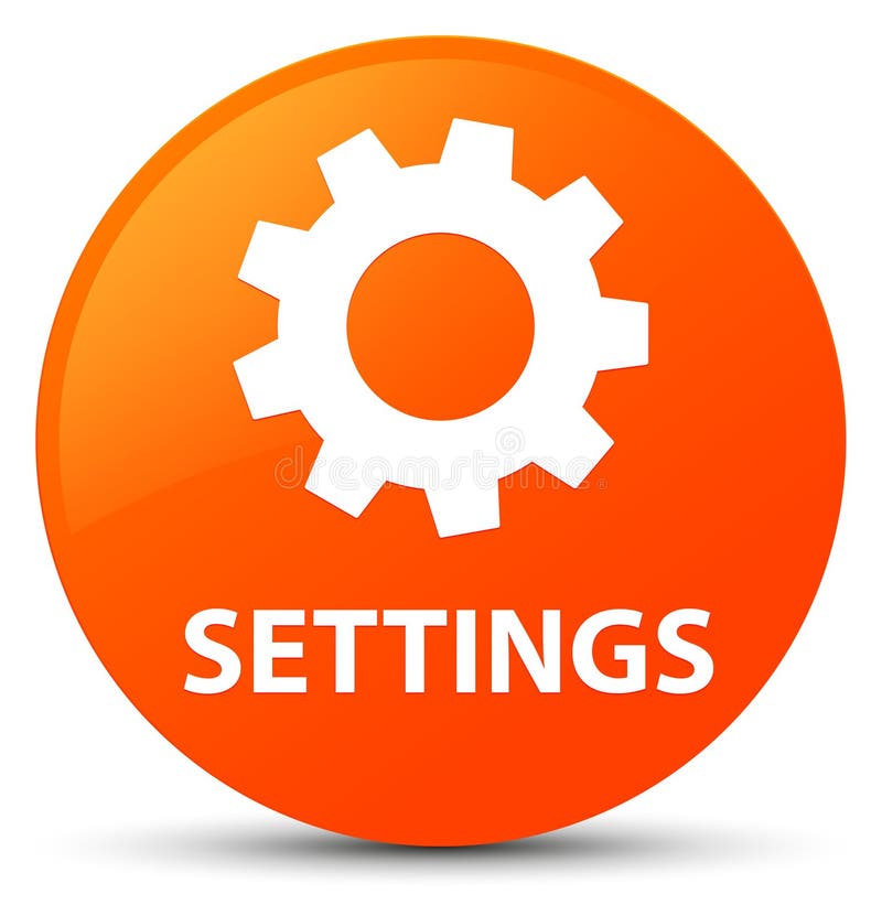 Settings Orange Round Button Stock Illustrations – 391 Settings Orange ...