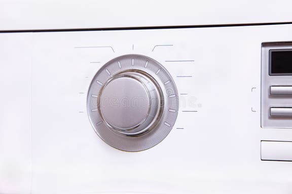 Settings Panel with a Large Round Control Button. Stock Image - Image ...