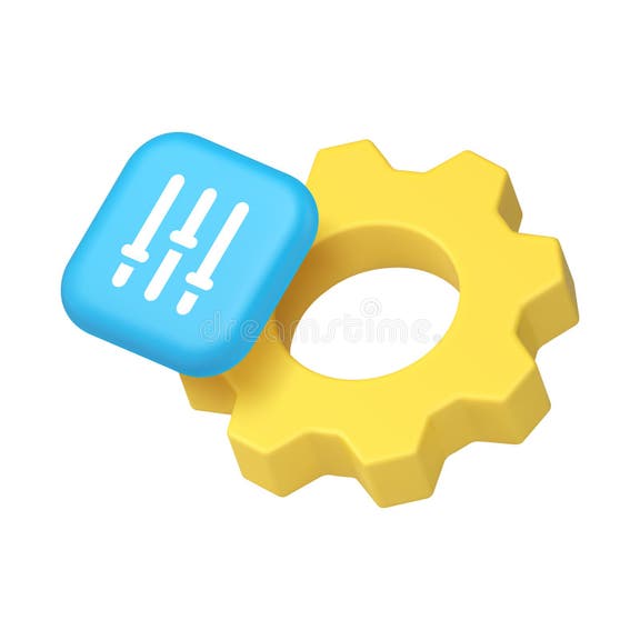 Settings Panel Option Configuration Productivity Optimization 3d Icon ...