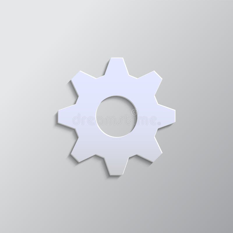 Settings Paper Style, Icon- Paper Style Vector Icon Stock Illustration ...