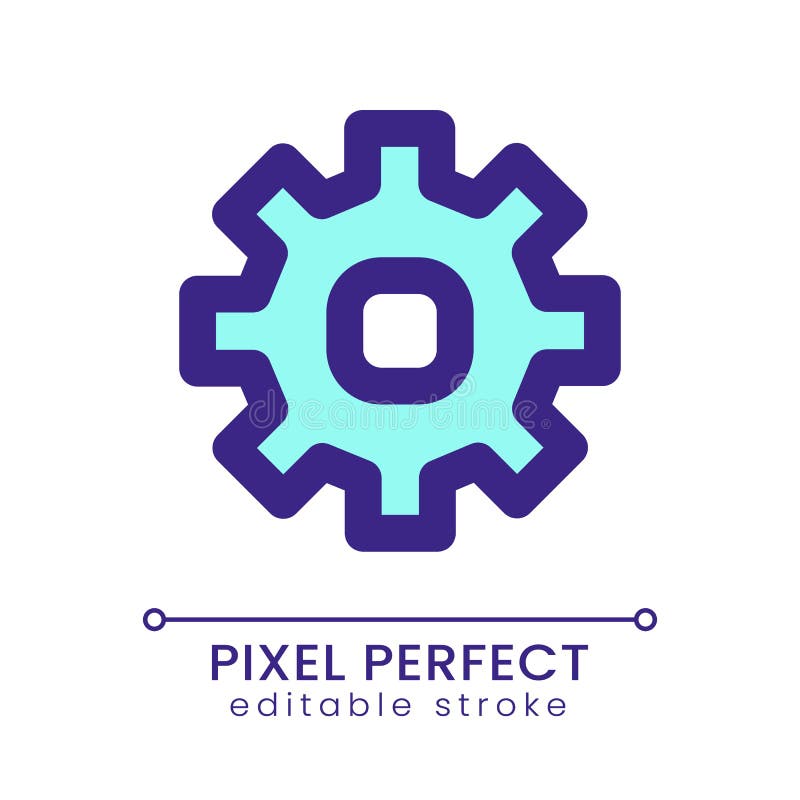 Settings Pixel Perfect RGB Color Ui Icon Stock Vector - Illustration of vector, mobile: 255939073
