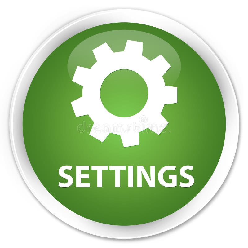 Settings Premium Soft Green Round Button Stock Illustration ...
