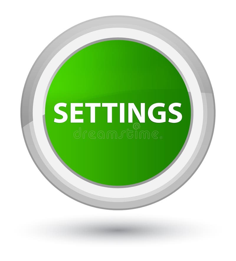 Settings Prime Green Round Button Stock Illustrations – 8 Settings ...
