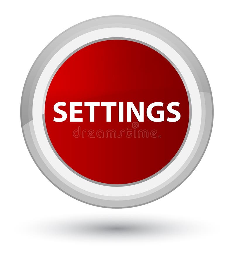 Settings Prime Red Round Button Stock Illustrations – 15 Settings Prime ...
