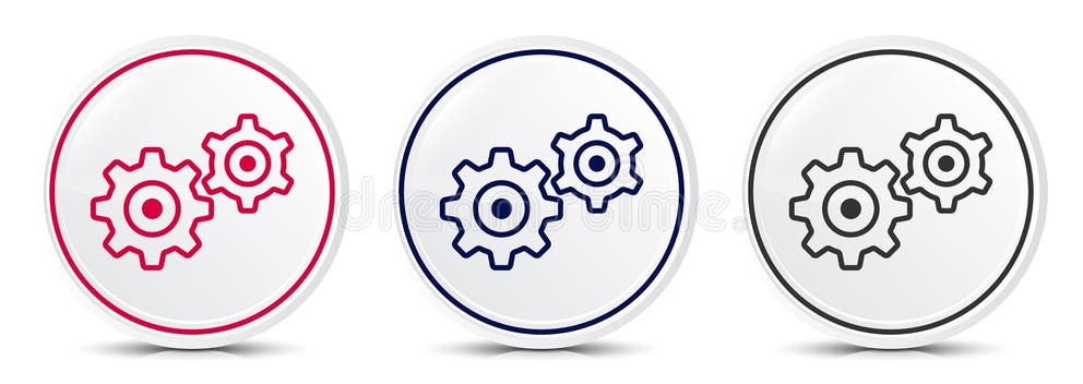 Settings Icon Blue Round Button Stock Illustrations – 1,036 Settings ...