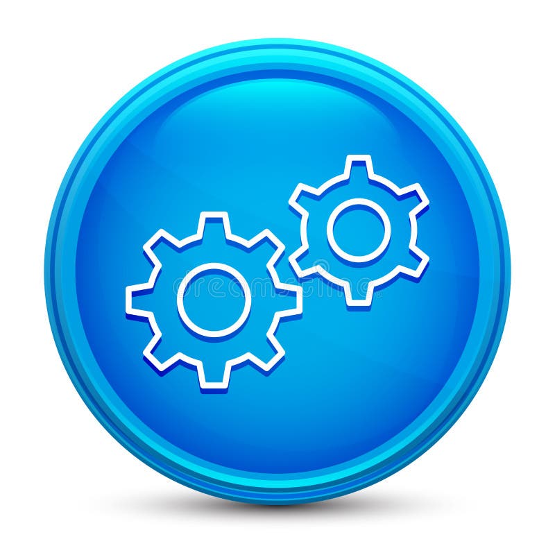 Settings Icon Blue Round Button Stock Illustrations – 1,018 Settings ...