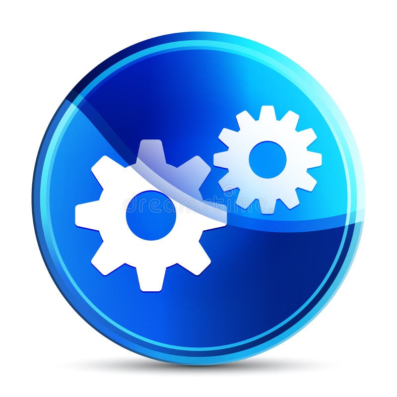 Settings Process Icon Abstract Blue Background Illustration Design ...