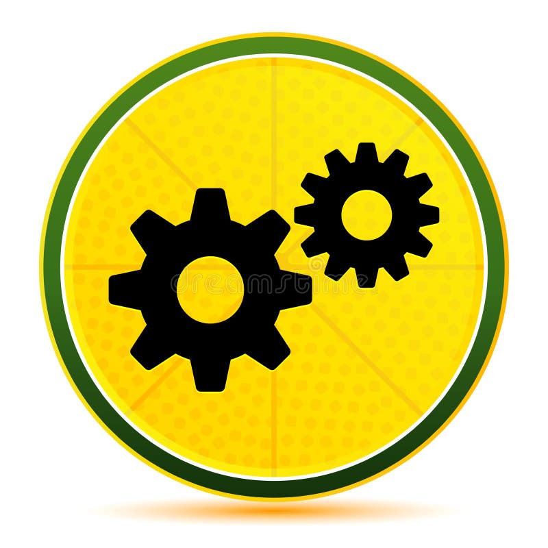 Settings Icon Yellow Round Button Stock Illustrations – 277 Settings ...