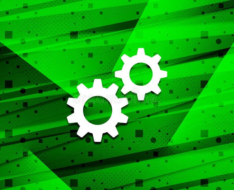 Settings Process Icon Abstract Blue Background Illustration Design ...