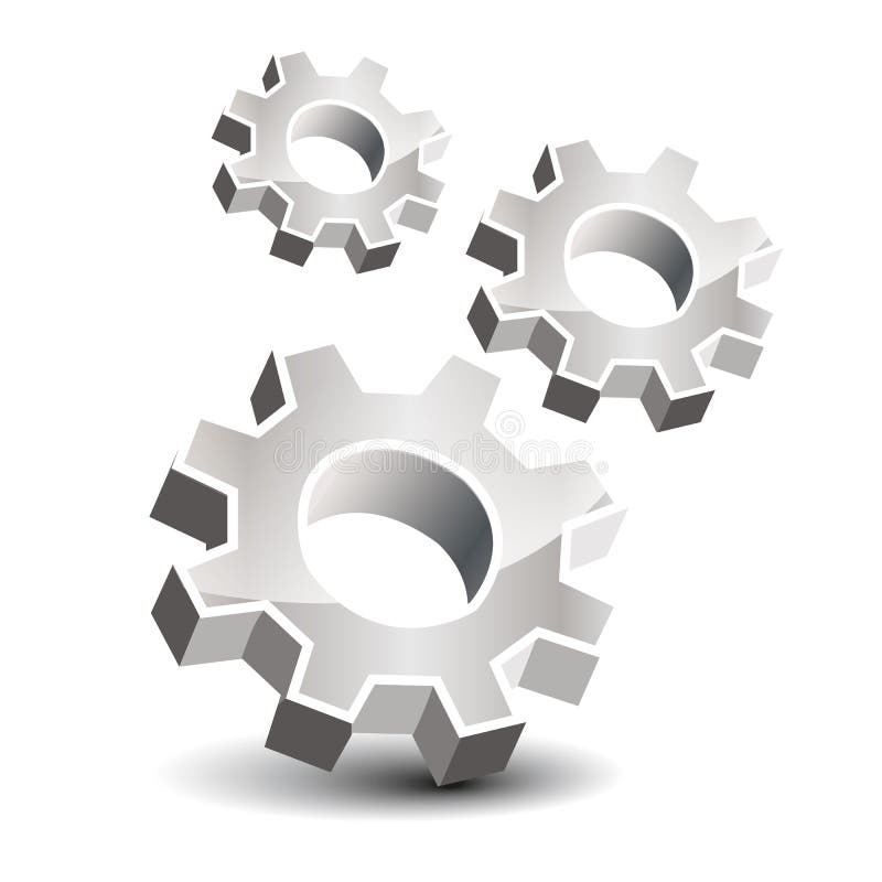 Settings realistic icon stock illustration. Illustration of industry ...