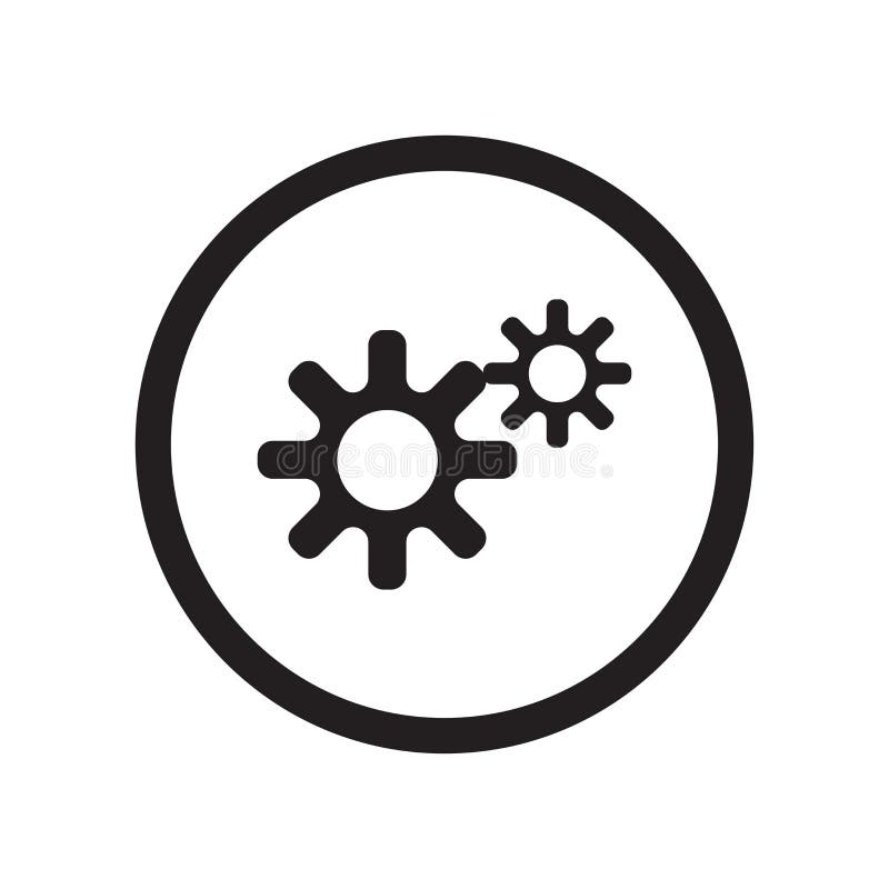 Settings Sign Icon Vector Sign and Symbol Isolated on White Background ...