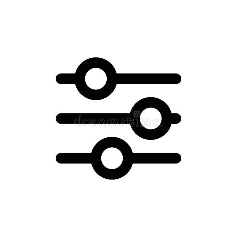 Settings Sliders Icon Perfect for Customization and Controls Stock ...