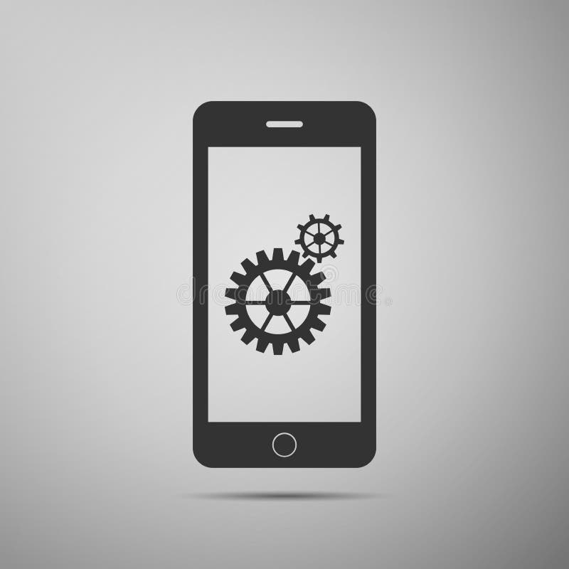 Settings on Smartphone Screen. Gear Icon Stock Vector - Illustration of ... Settings on Smartphone Screen. Gear Icon Stock Vector - Illustration of ...