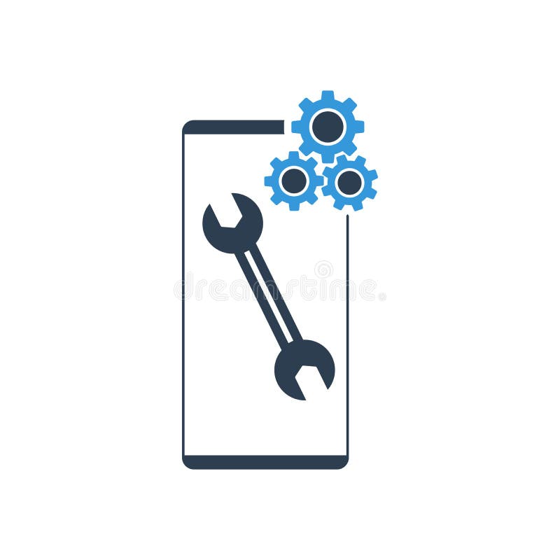 Phone Repair Logo Vector. Smart Phone Device Repair Symbol Stock Vector ...