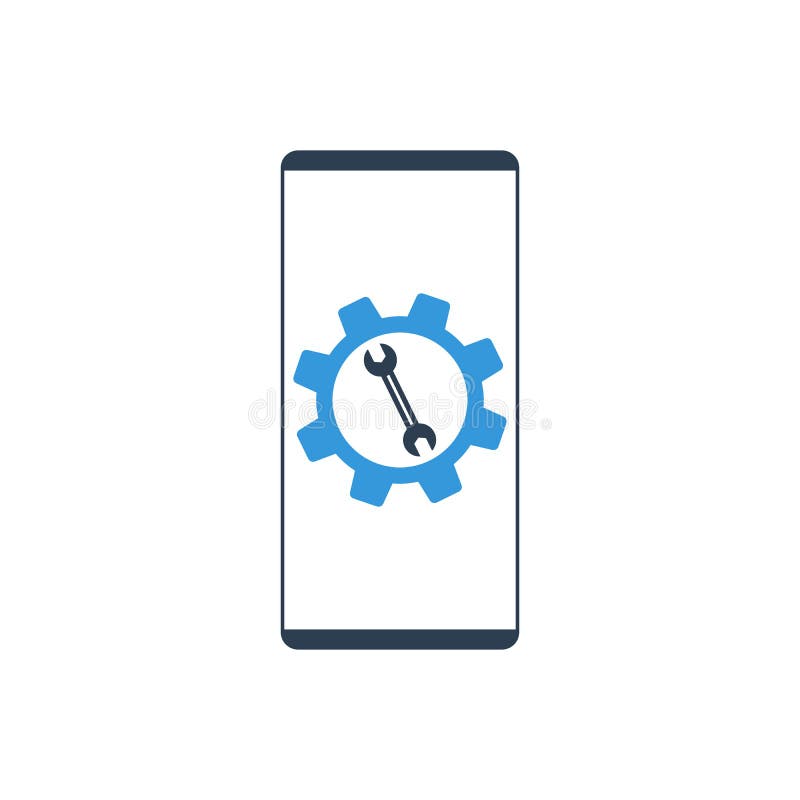 Settings on Smartphone Screen. Phone Fix Repair Icon Logo Vector Stock ...
