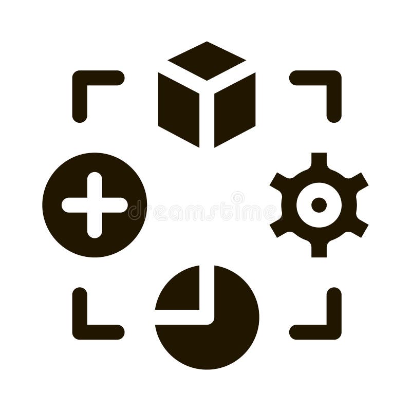 Settings Software Icon Vector Glyph Illustration Stock Vector ...