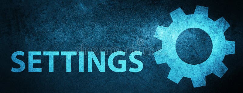 Settings Special Blue Banner Background Stock Illustration ...