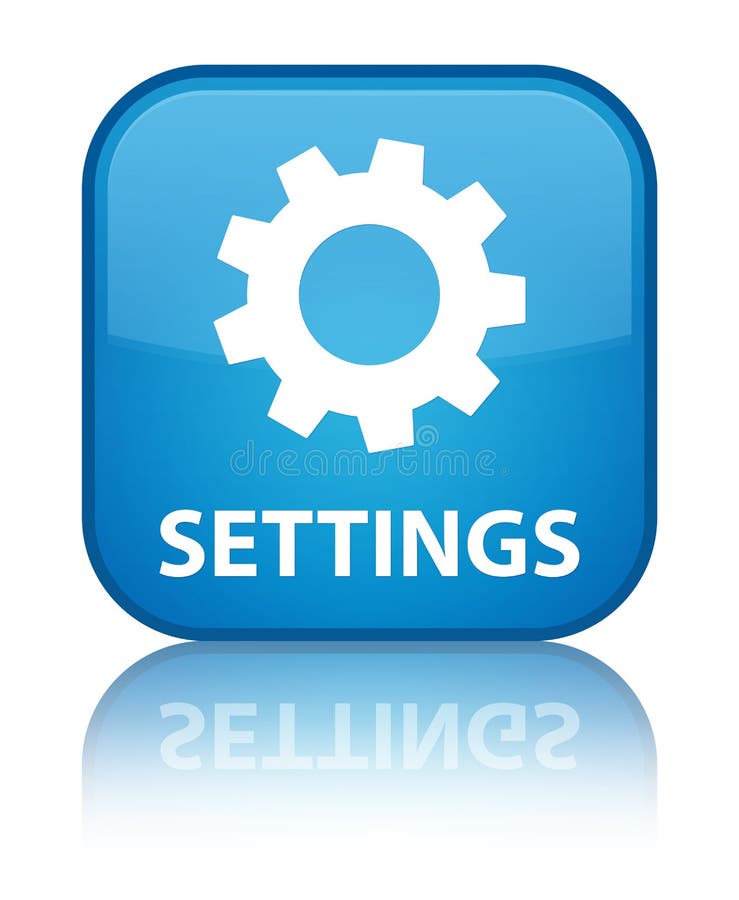 Settings Special Cyan Blue Square Button Stock Illustration ...