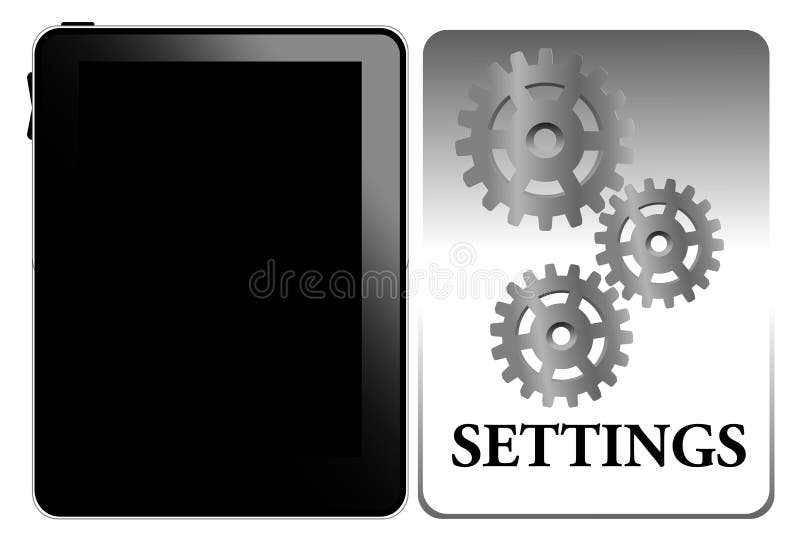 Settings of tablet pc stock vector. Illustration of equipment - 20318896